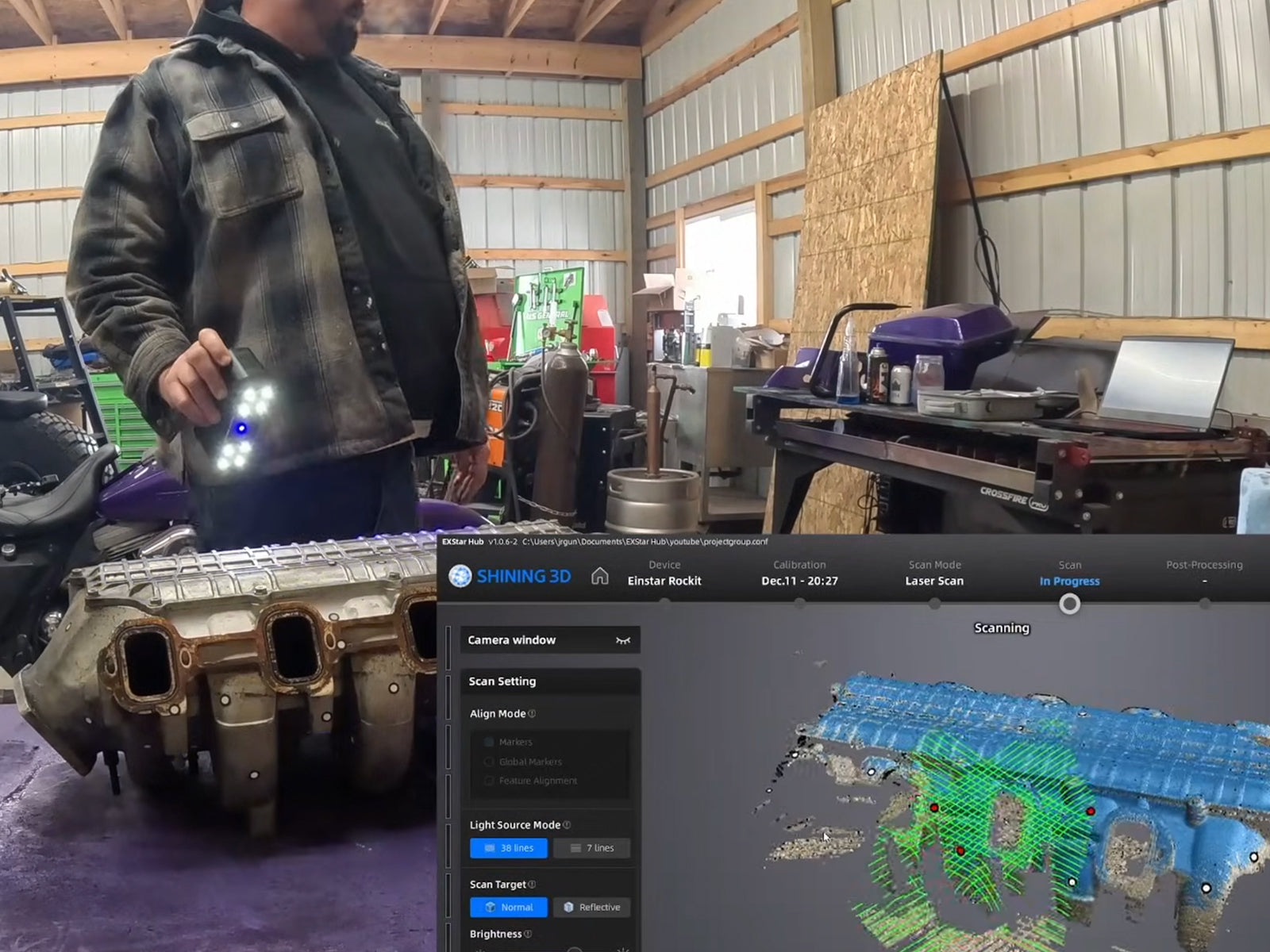 The Driveway Engineer: Scanning an 8.8L PSI Intake with EINSTAR Rockit ...